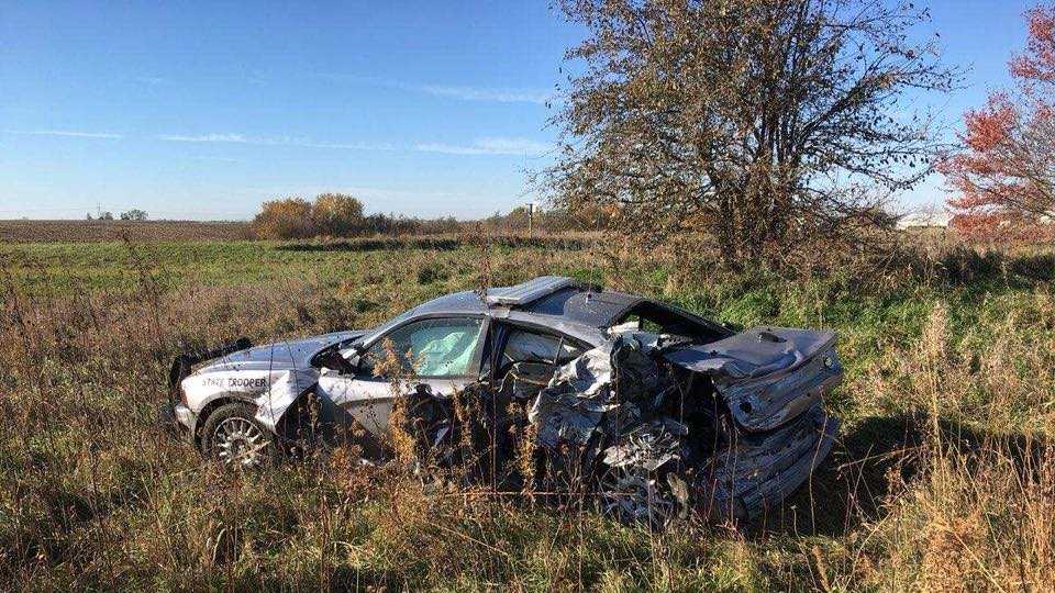 Fiery farm equipment crash kills 1; secondary crash totals patrol car