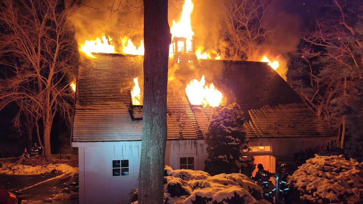 Mass. town fire department battling 2-alarm house fire