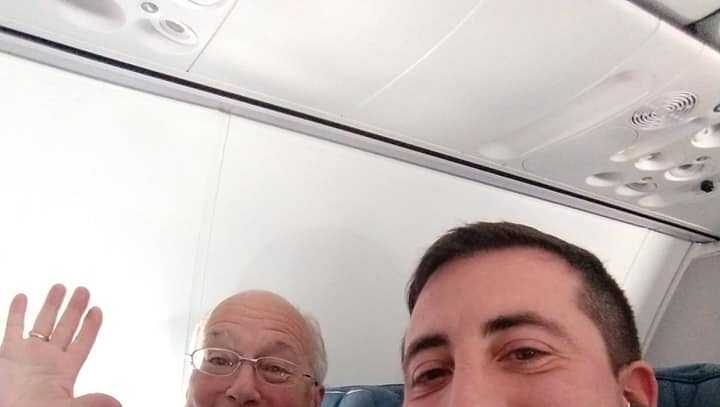 Father of flight attendant who worked over Christmas joins her on every ...