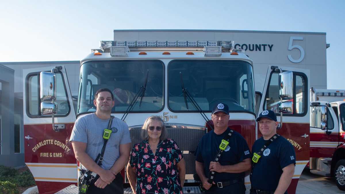 Woman thanks Charlotte Co. firefighters for help