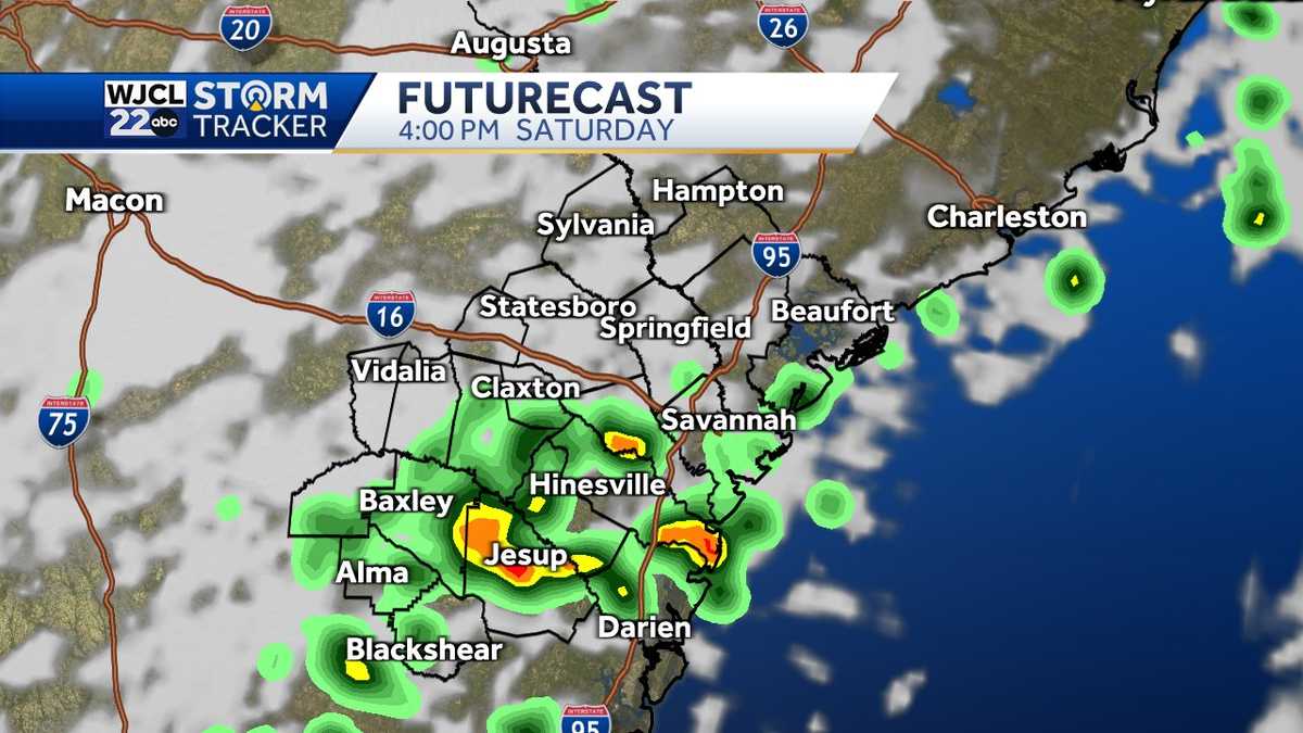 Savannah: When rain is possible this weekend