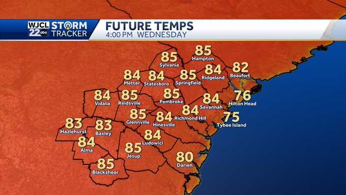 Savannah: Warmer temperatures return as rain chances dry up