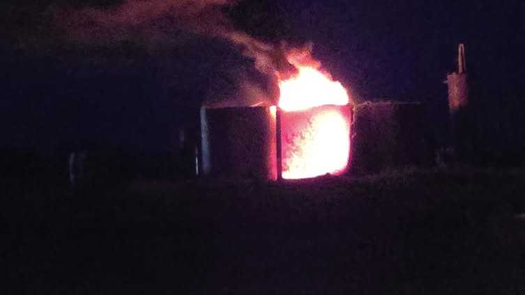 Wanette Tank battery fire forces evacuation, highway closure