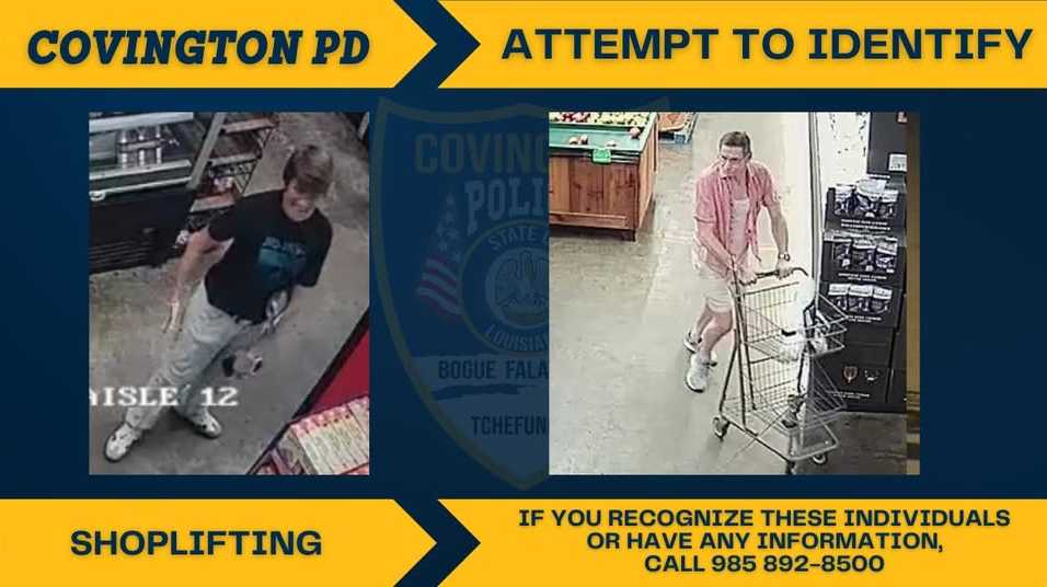 Covington Police searching for suspects accused of shoplifting from a ...