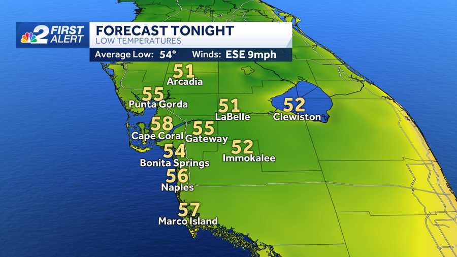 Forecast: Cool & dry Sunday night, warm Monday