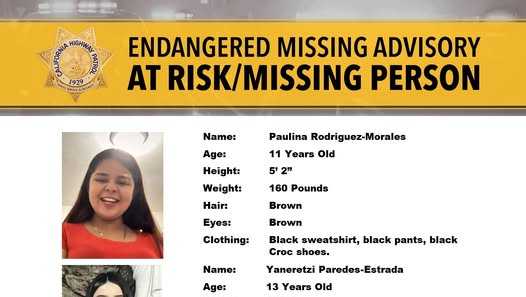 Endangered Missing Advisory issued for two California girls