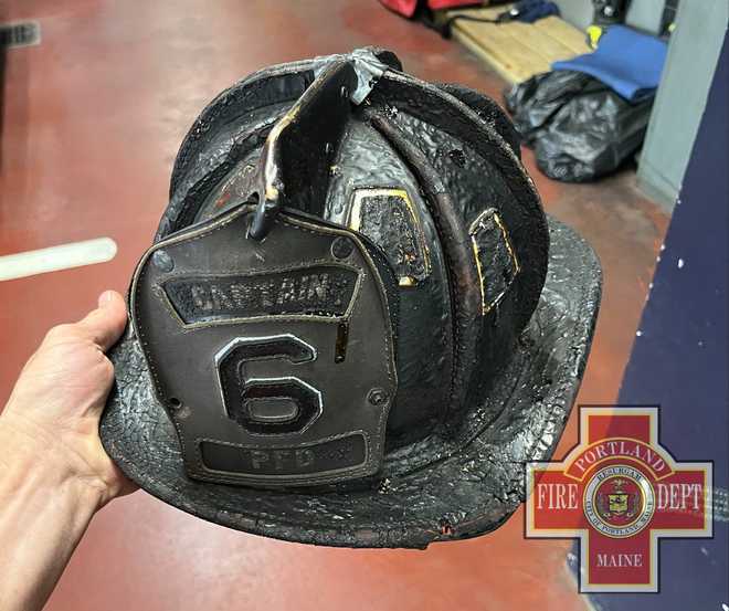 Pictures show damage to firefighters' gear after Portland fire