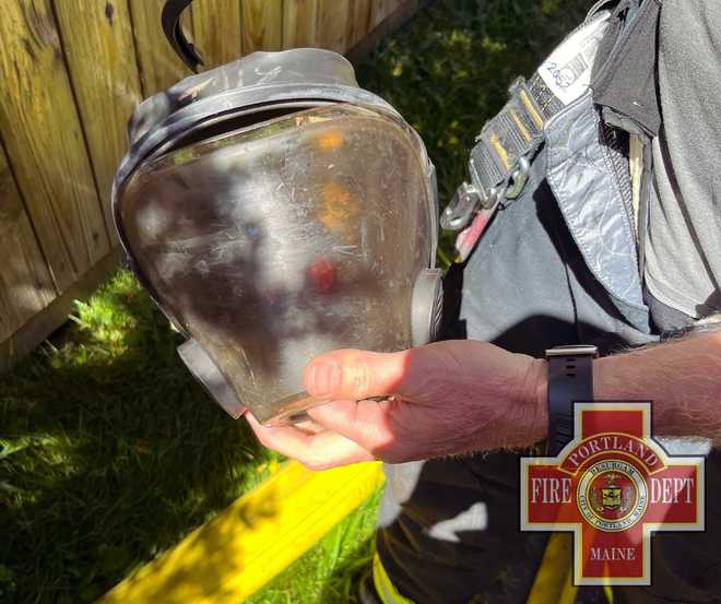 Pictures show damage to firefighters' gear after Portland fire