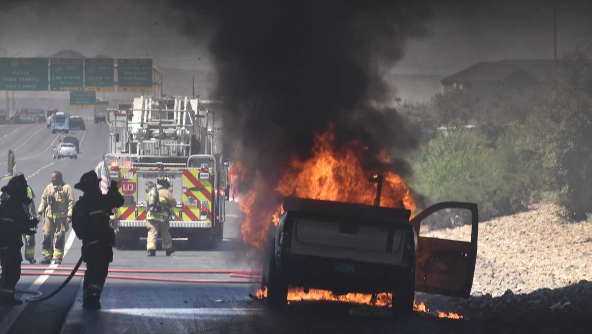 Interstate 40 reopens after vehicle catches fire
