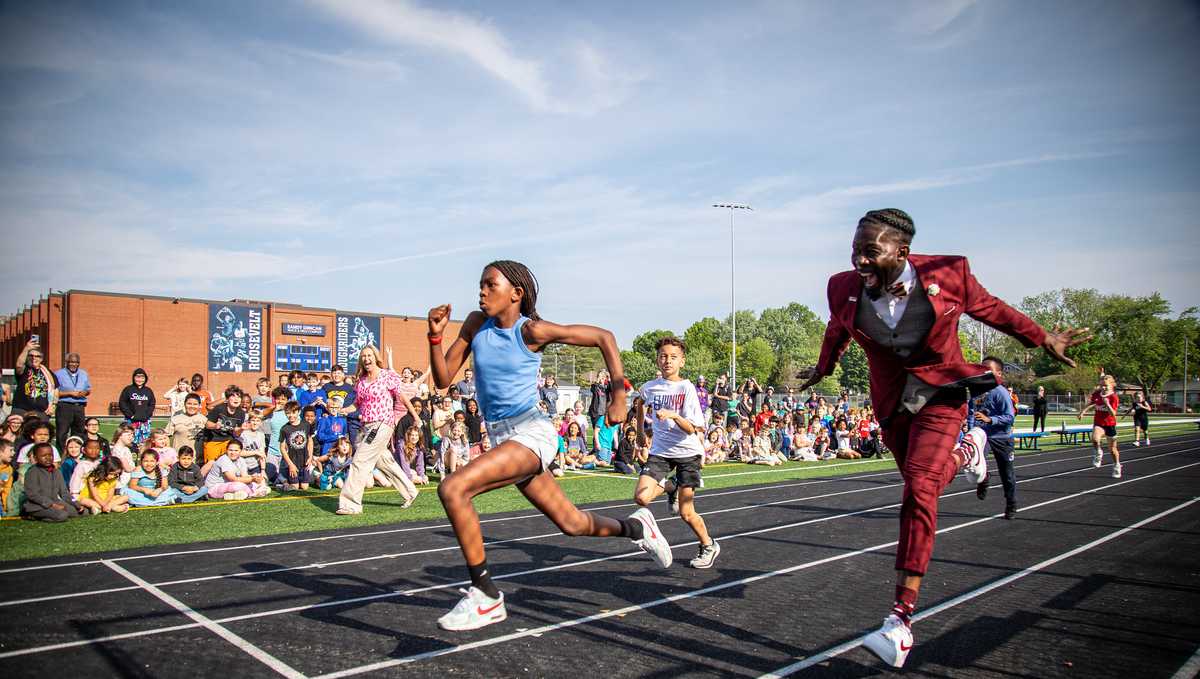 'I beat an Olympian!': Fifth-grader races her superintendent, a former ...