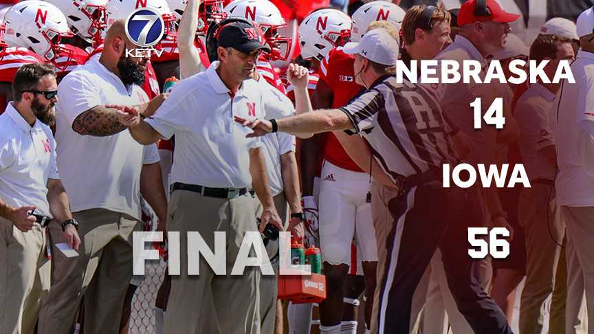 Iowa throttles Nebraska 56-14; Cornhuskers finish season with 4 wins ...