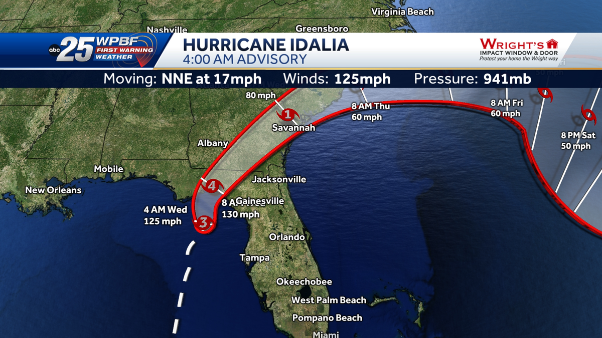 Idalia to become a Category 4 hurricane by landfall