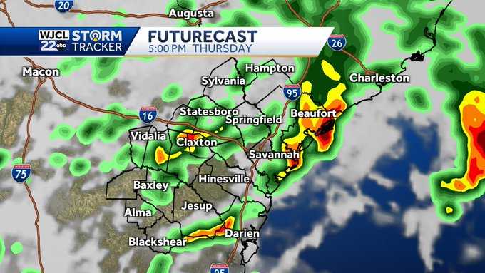 Savannah: Tracking showers, thunderstorms & cooler temperatures