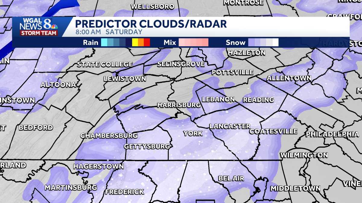 PA snow forecast timeline: Hour-by-hour projections