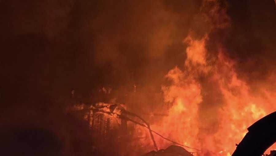 Firefighters return to 4-alarm blaze at Juniata County, Pa. pallet business