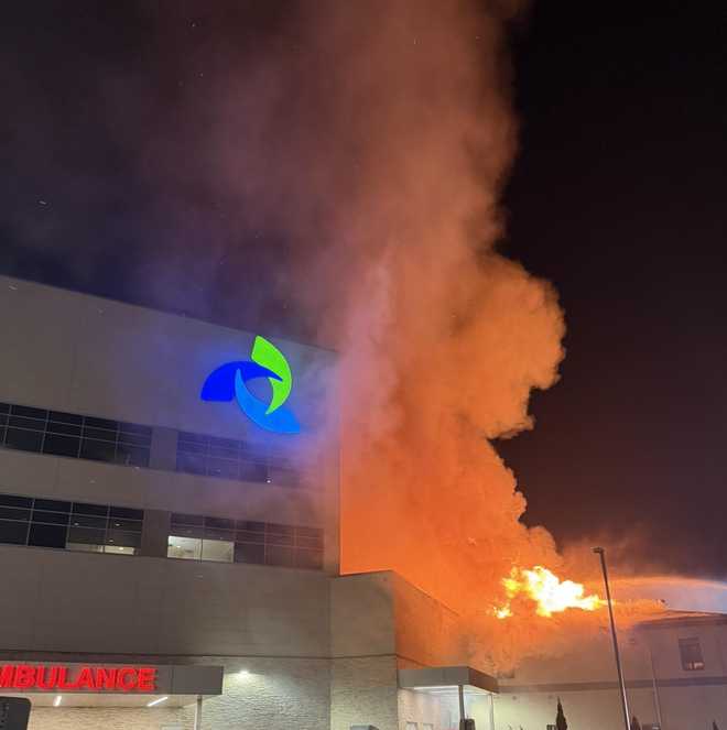 WATCH: Flames engulf Lehigh Valley Hospital in PA