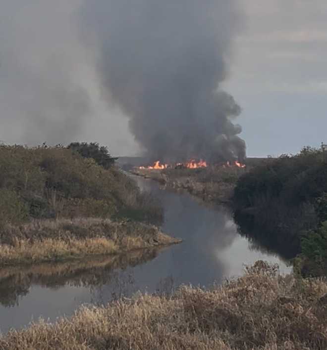 "First Point" Fire burns 1K acres in Lake Okeechobee bed