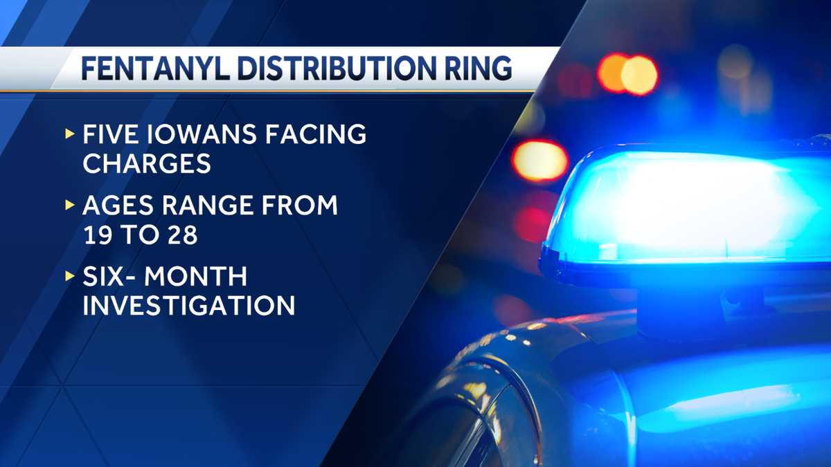 Five Iowans charged in fentanyl distribution ring