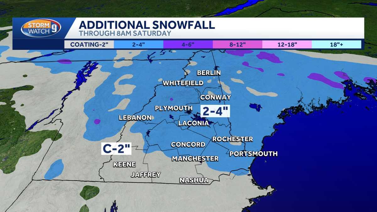 NH forecast video: Heavy snow for some overnight