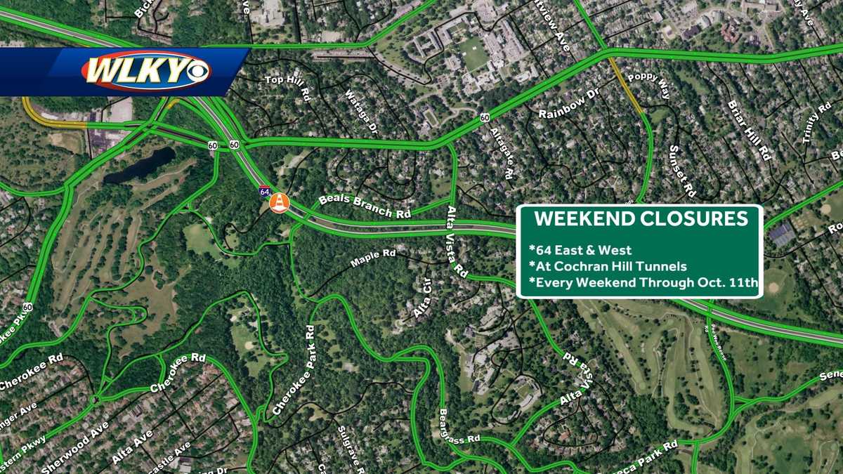 TRAFFIC: I-64 east and west at Cochran Hill Tunnels will close for ...