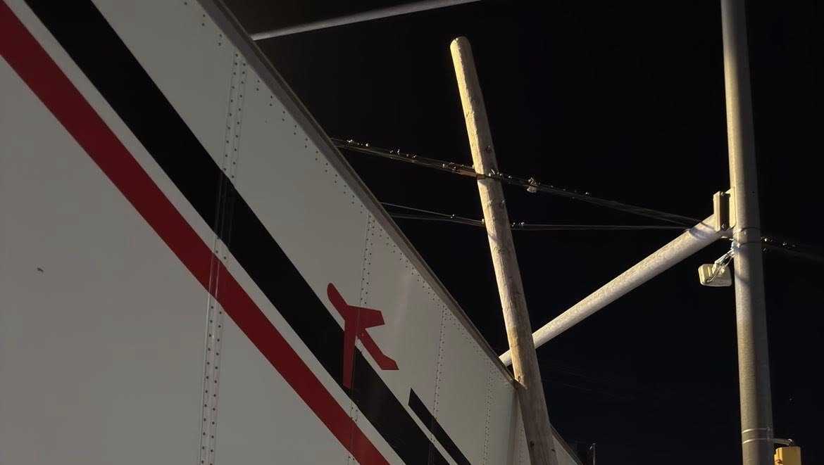 Tractor-trailer snaps pole at Franklin County, Pa. intersection