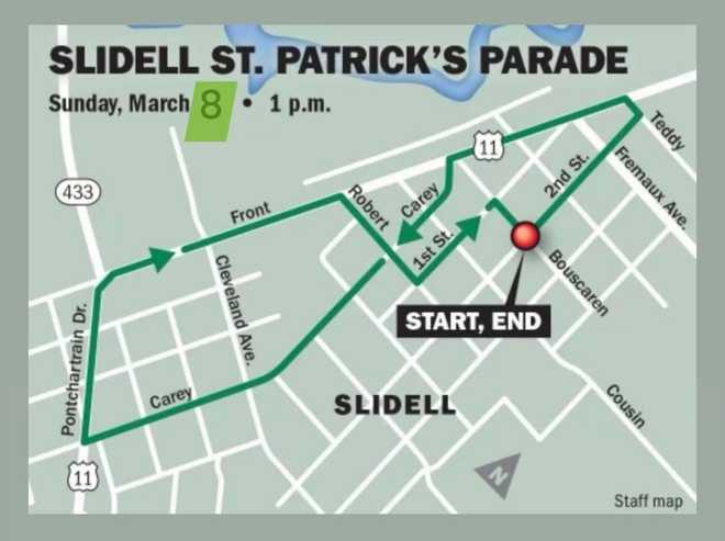 Slidell and Gretna St. Patrick's Day parades taking place Sunday