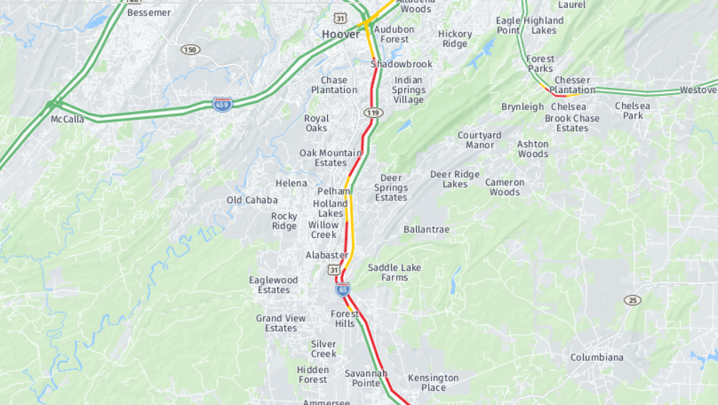 Multi-vehicle crash shuts down I-65 South in Alabaster
