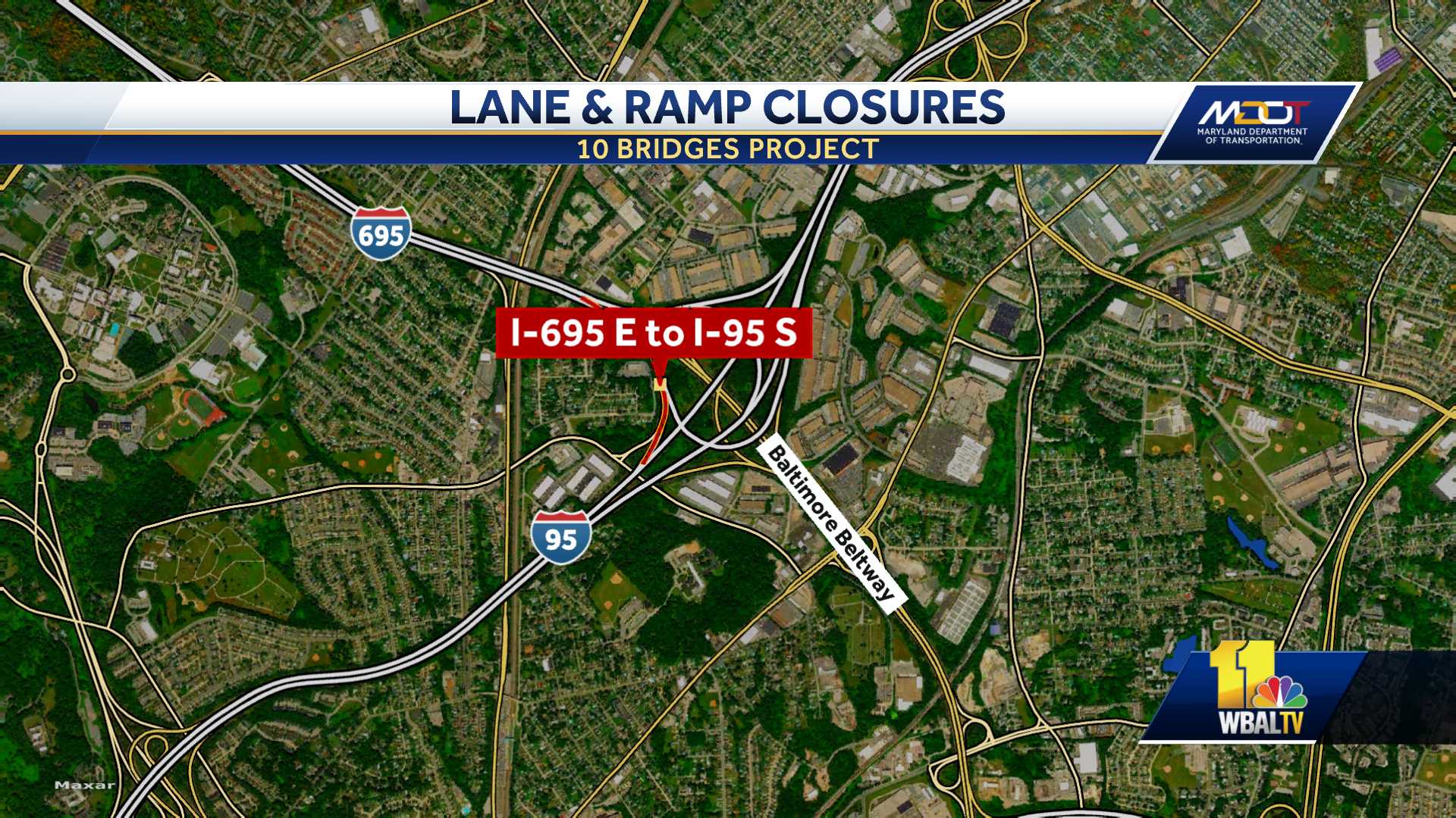 Triple-lane closure among scheduled Beltway road work