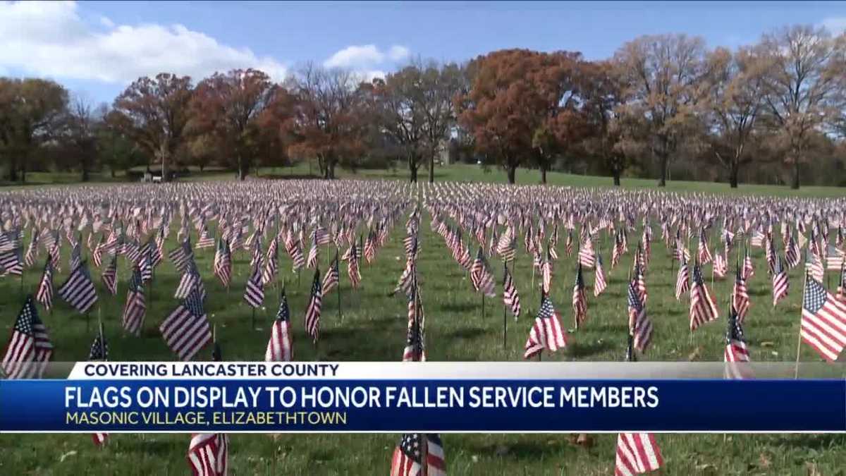 7,000 flags on display to honor fallen service members