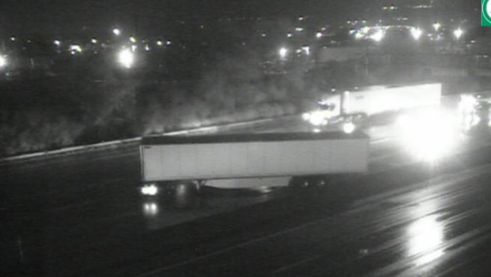 Jackknifed tractor-trailer causes delays on I-75 near Linn Street