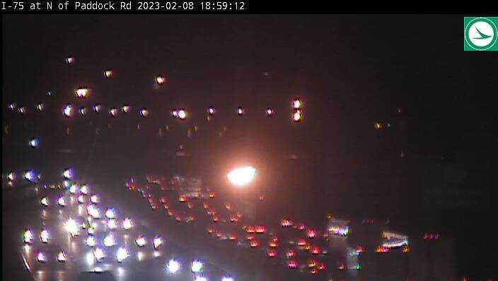 crews respond to report of a crash on I-75 S at Paddock Road Exit