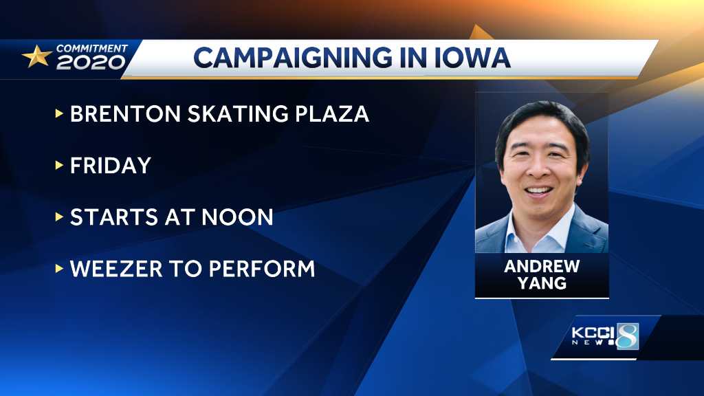 Weezer to perform at Andrew Yang rally in Des Moines