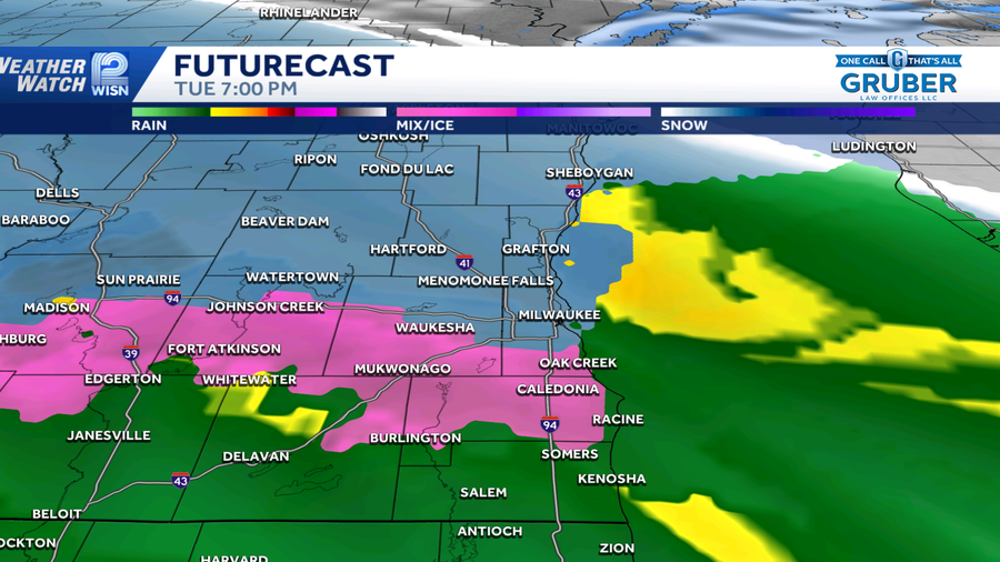 SE Wisconsin hour-by-hour forecast: Tuesday into Wednesday