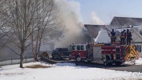 Crews battle two-alarm fire in York County