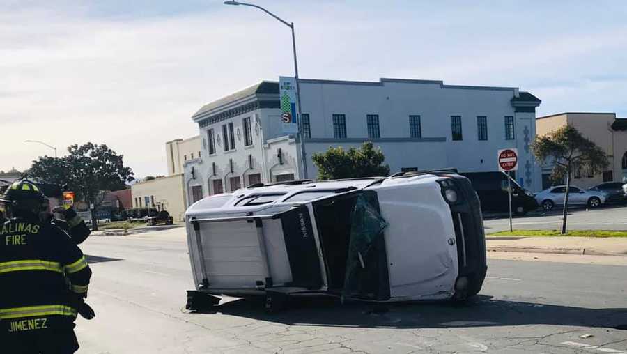 Update: Roadway reopened after rolled-over car cleared: Salinas PD