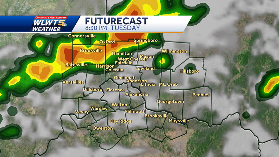 Hour by hour: Severe weather moves through Tuesday afternoon, evening