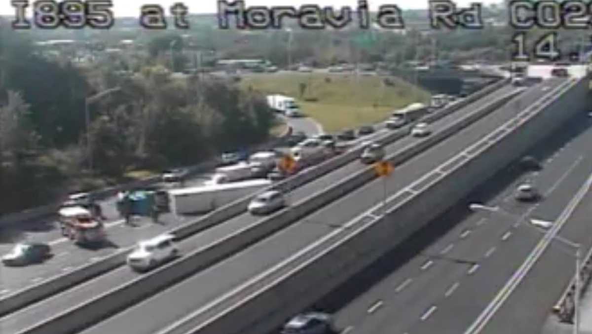 Video Shows Tractor Crash That Closed I 895 In Baltimore