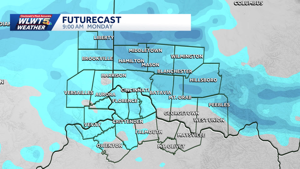 Hour by hour: Tracking the season's first snowfall Monday in Cincinnati