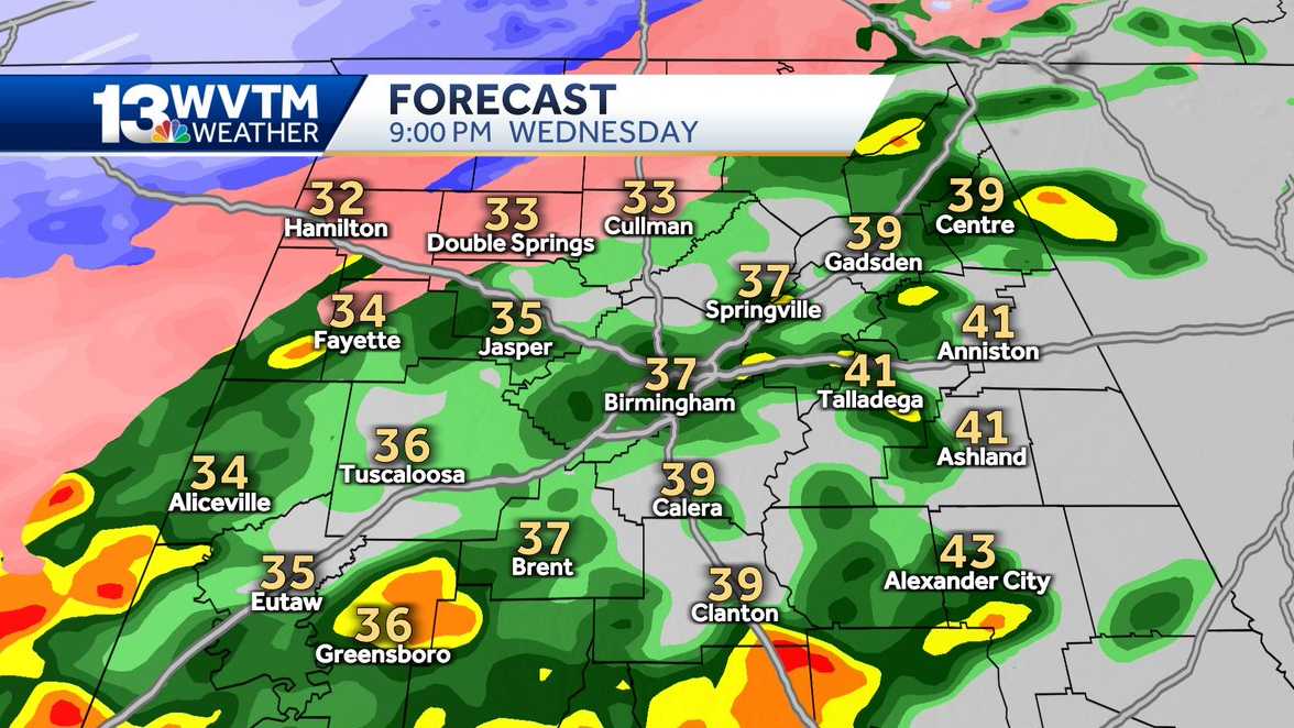Forecast Models: Winter weather threat in central Alabama