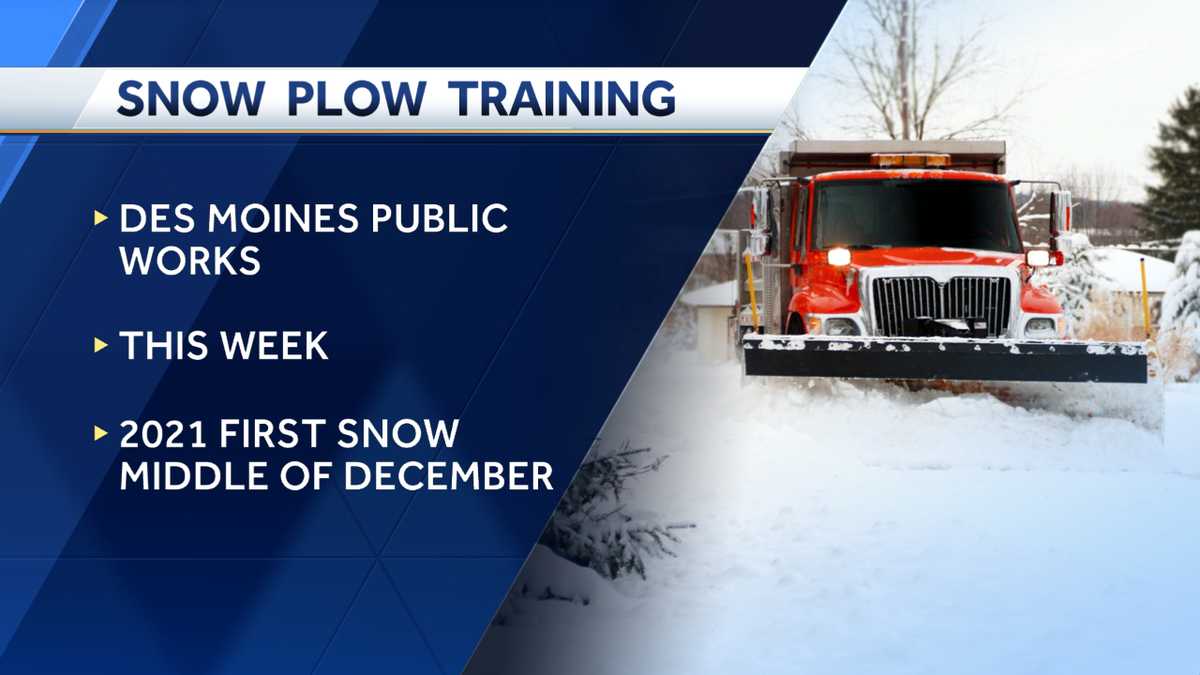 Snowplow training underway in Des Moines as city prepares for winter