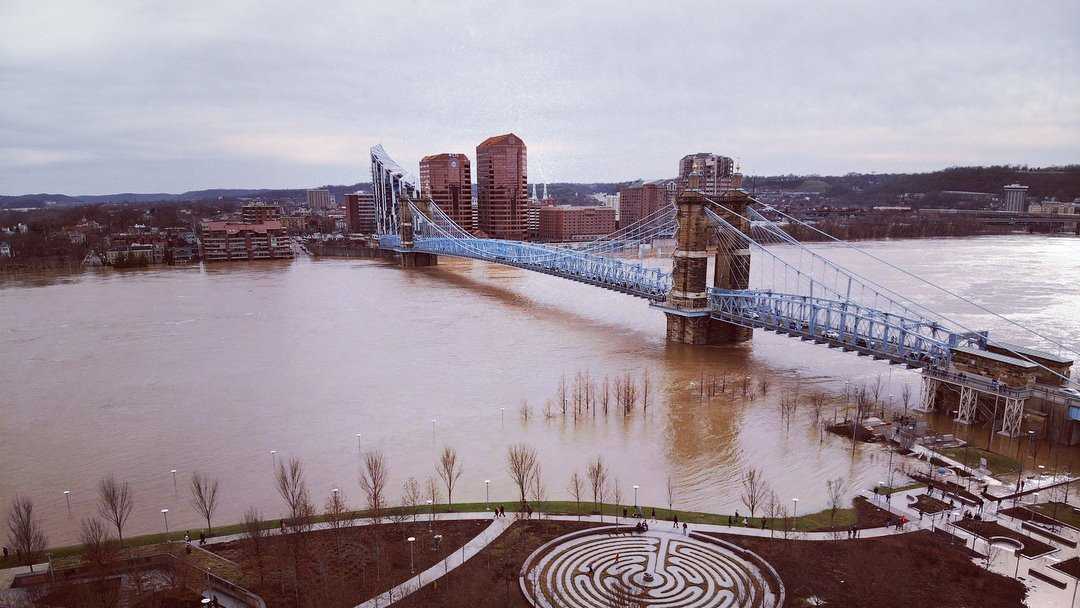PHOTOS: Ohio River crests, flooding Cincinnati streets, parks