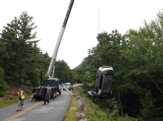 SUV falls 30 feet, lands on roof at Acadia National Park