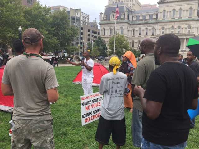 Activists camp out in front of City Hall over racial equality