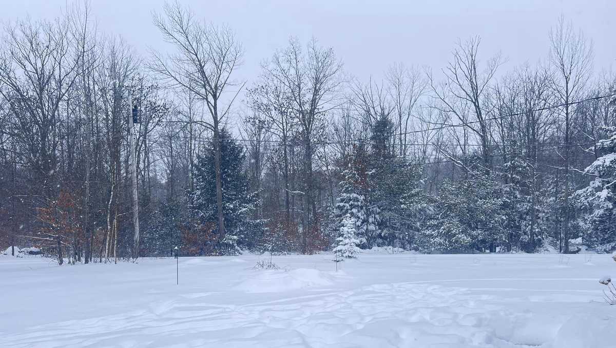 Maine towns covered in first widespread snow of the year