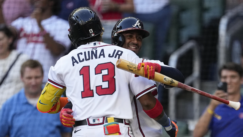 Acuña becomes first 40-70 player, Albies lifts Braves over Cubs 6-5 in ...