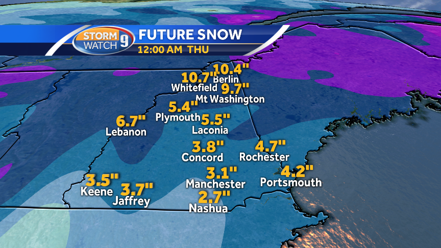 Heaviest snow overnight in northern NH; up to 23 inches reported in spots