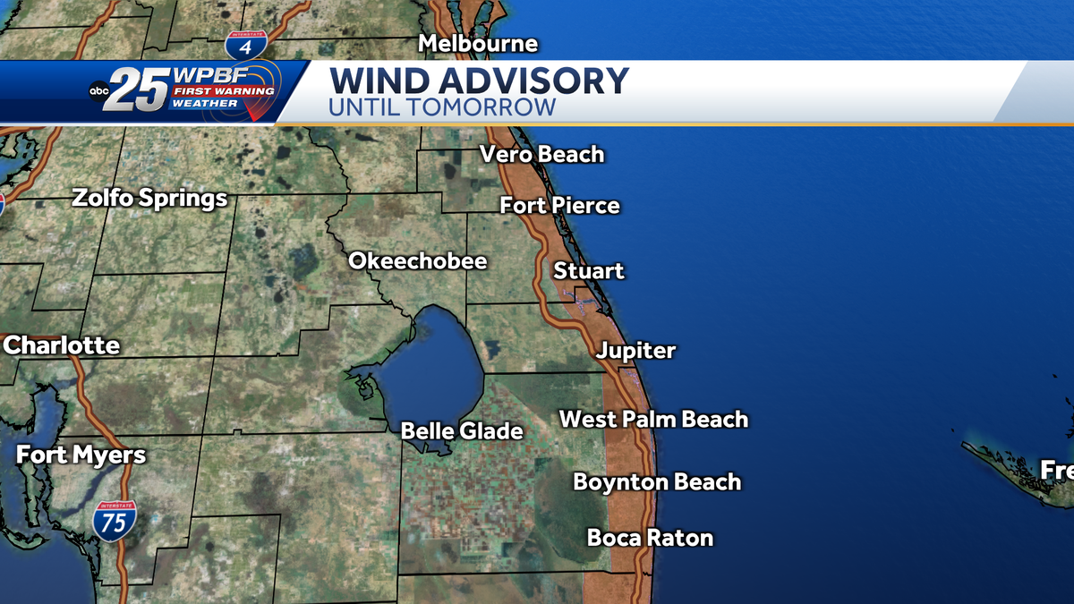 Wind advisory and hazardous boating conditions in South Florida