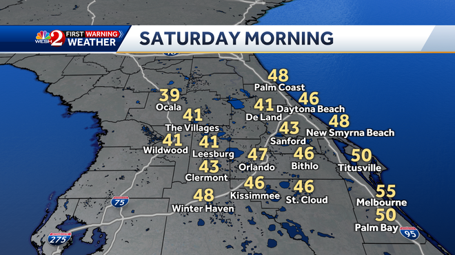 Chilly Florida forecast: Temps dip to 40s and 30s