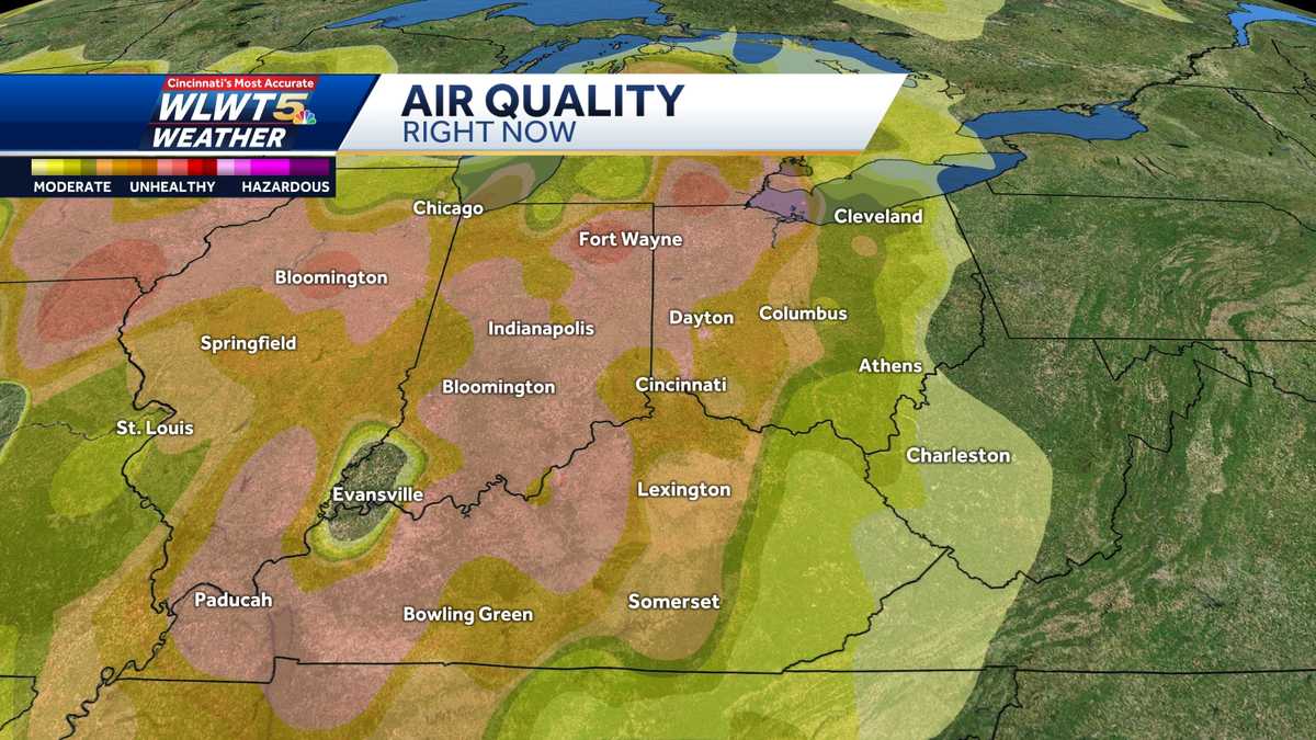Air Quality Alert: Wildfire smoke settles over Cincinnati; expected to ...