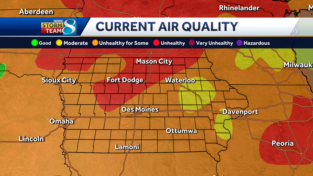 Air quality alert issued for all of Iowa through Sunday morning